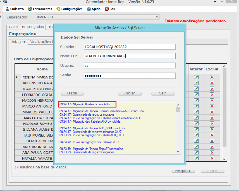 Como migrar base Access para SQL do Gerenciador Inner Rep? • Suporte Topdata