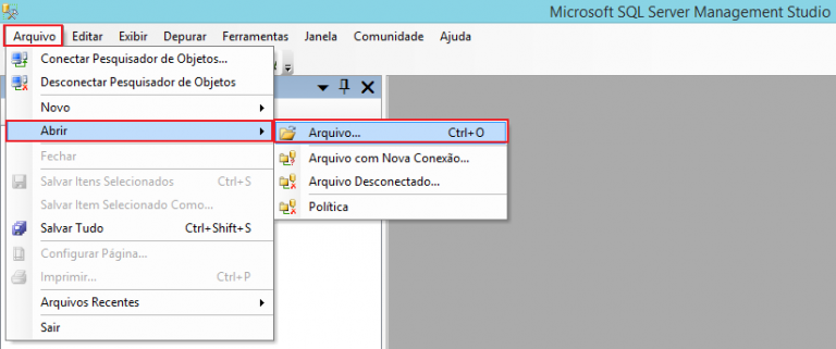 Como criar o banco de dados SQL rodando o script do Gerenciador de ...